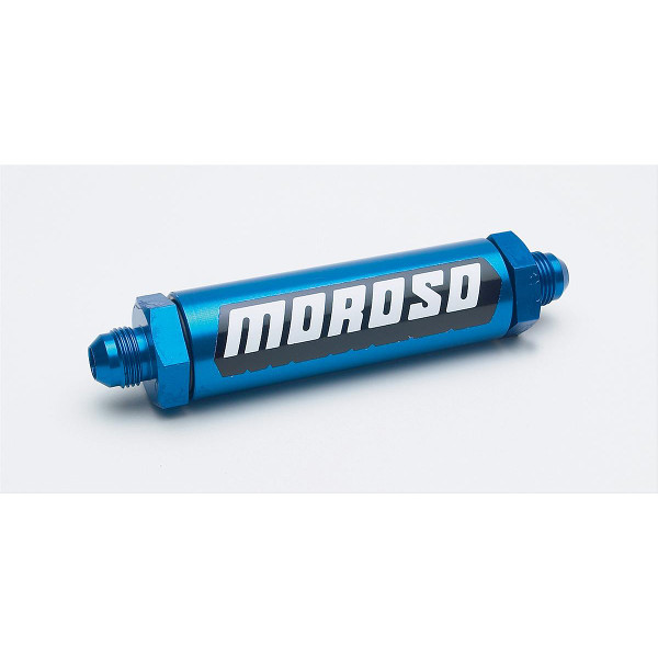 Moroso Racing Oljefilter. IN-LINE Oljefilter med AN 10 anslutningar.